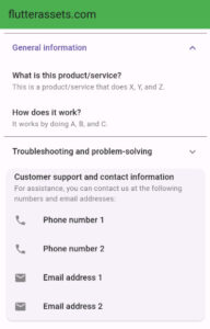 How to create FAQ page with ExpansionTile in Flutter